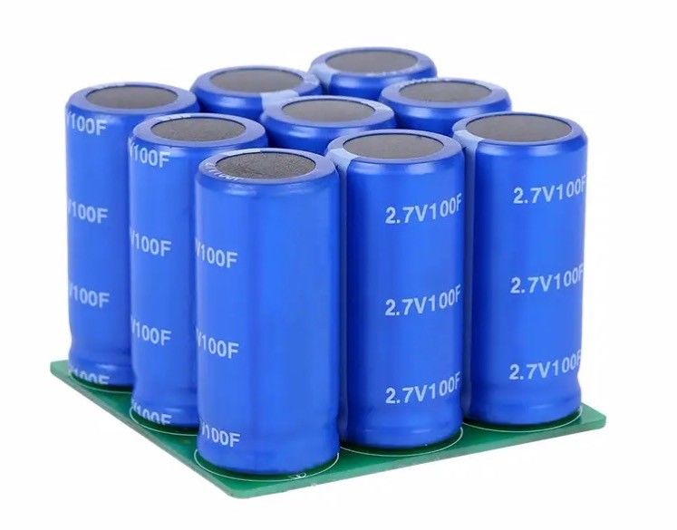 Fast Charge Super Capacitor 2.7 V 100 F Long Life High Efficiency